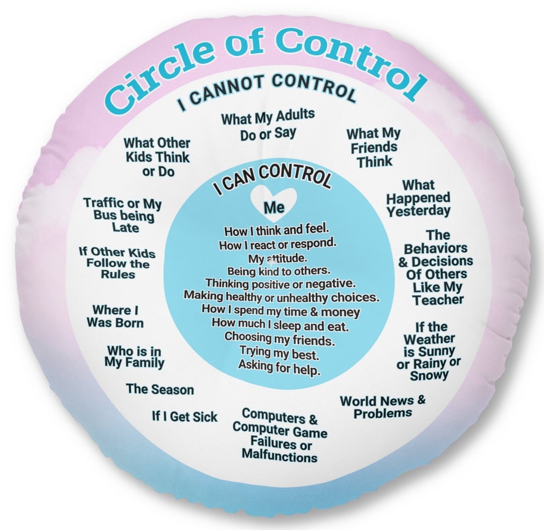Round Pillow Cloud Circle of Control Youth One Side 2nd Side Adult ...