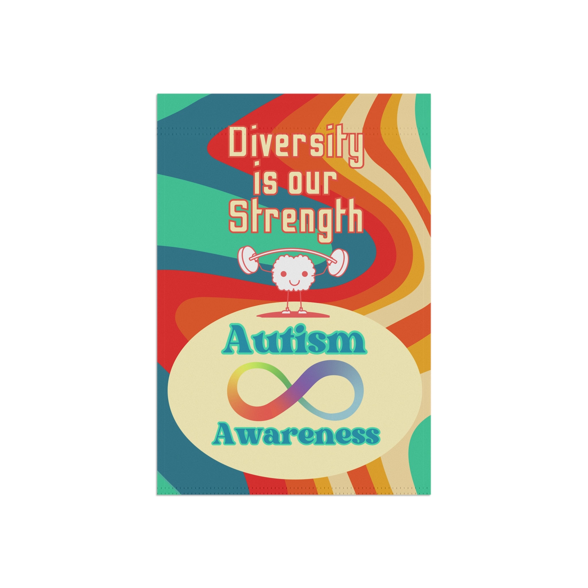 Garden Flag Groovy Brain Autism Acceptance Diversity is Our Strength ...