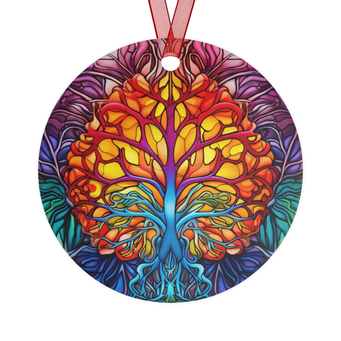 Metal Brain Stained Glass Look Brain Ornament Metal Ornaments - Etsy