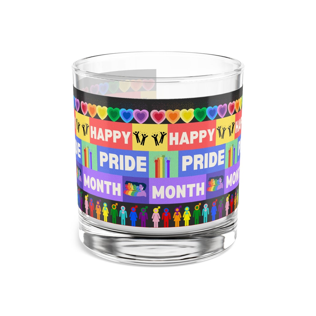 Rocks Glass Happy Pride Month Rocks Glass 10oz - Etsy
