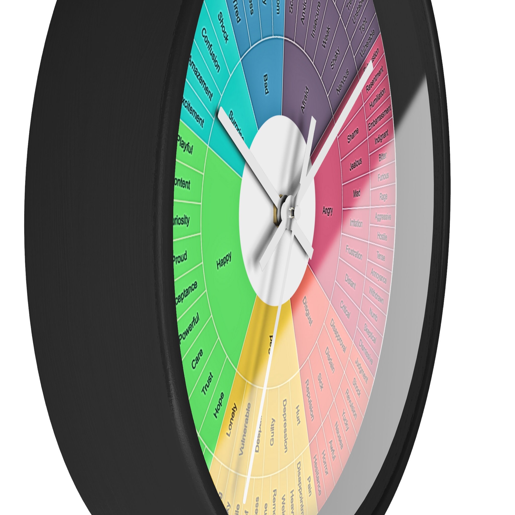 Clock Bright Colors Emotion Feelings Wheel White Center Without Time ...