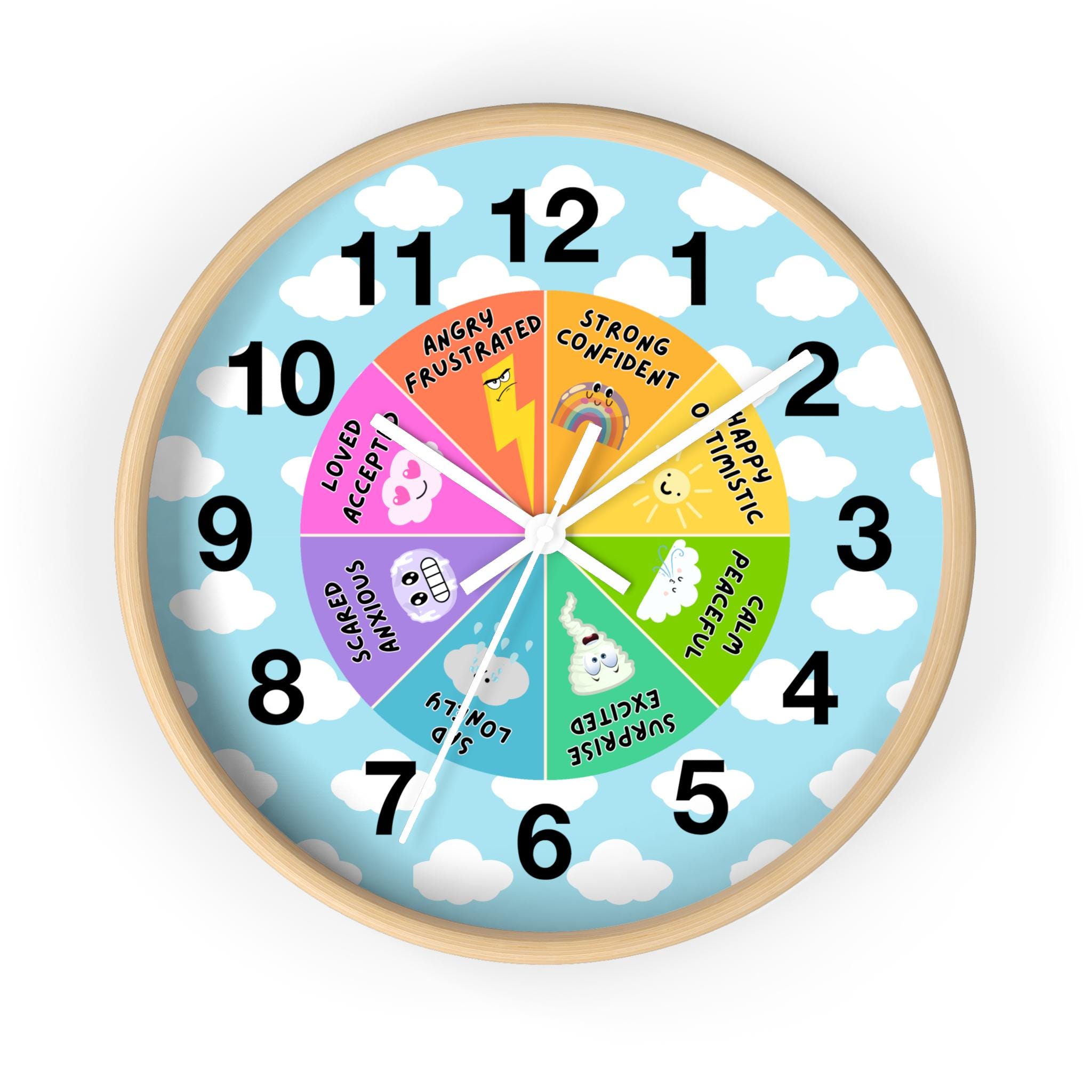 Clock Bright Colors Emotion Feelings Weather Clock - Etsy
