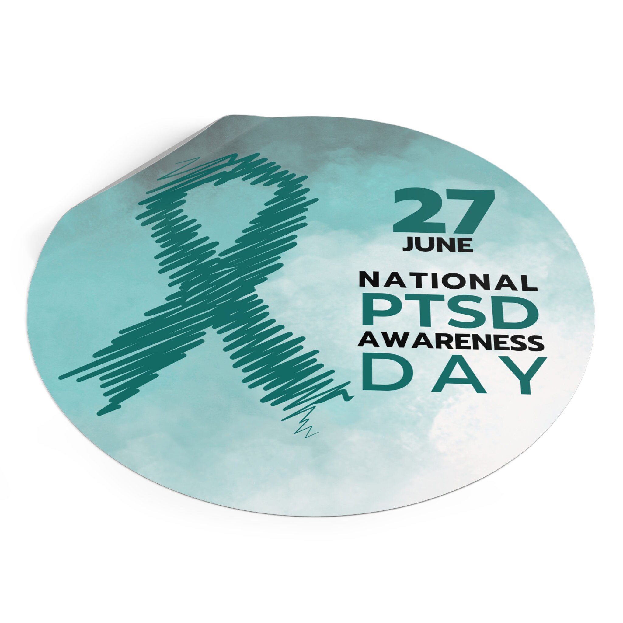 Sticker June 27 National PTSD Awareness Day Round Vinyl Sticker - Etsy