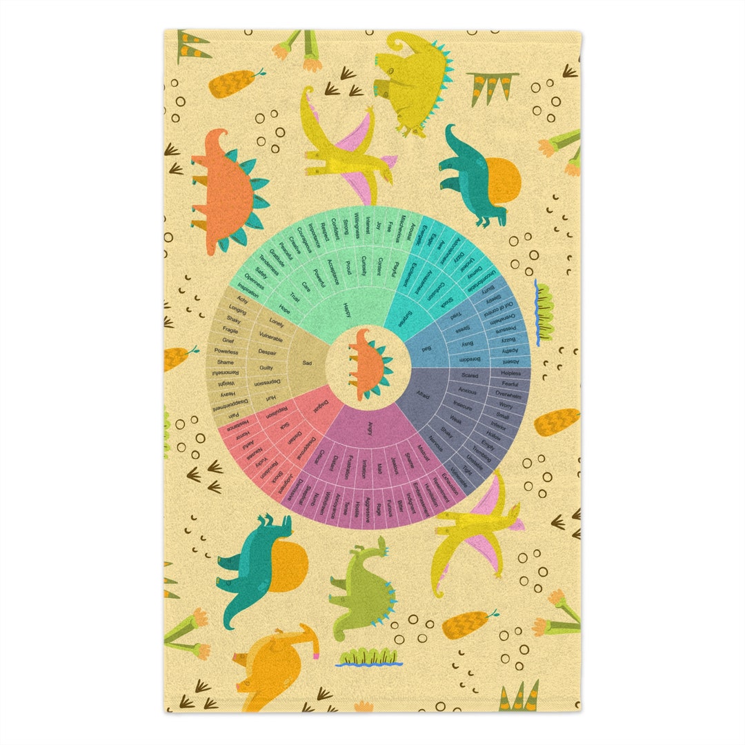 Coping Towel Dinosaur Emotions Feelings Wheel Emotional - Etsy