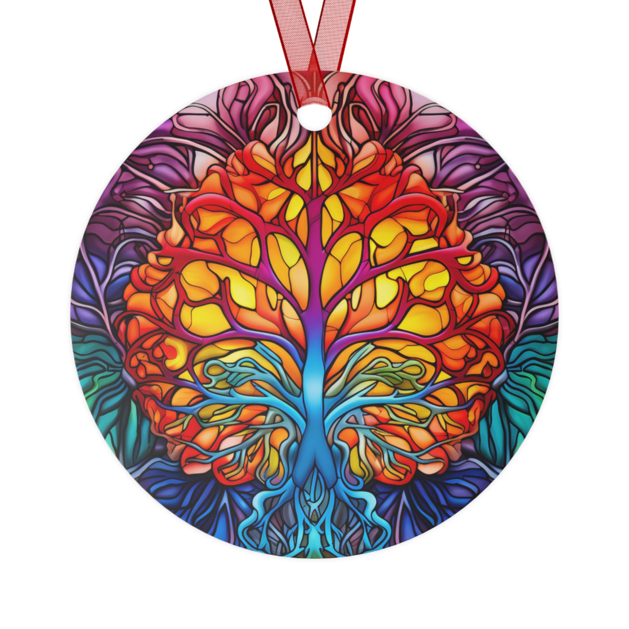 Metal Brain Stained Glass Look Brain Ornament Metal Ornaments - Etsy