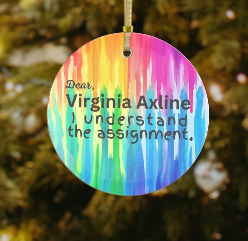 Glass Ornament Dear Virginia Axline Play Therapy Watercolors - Etsy