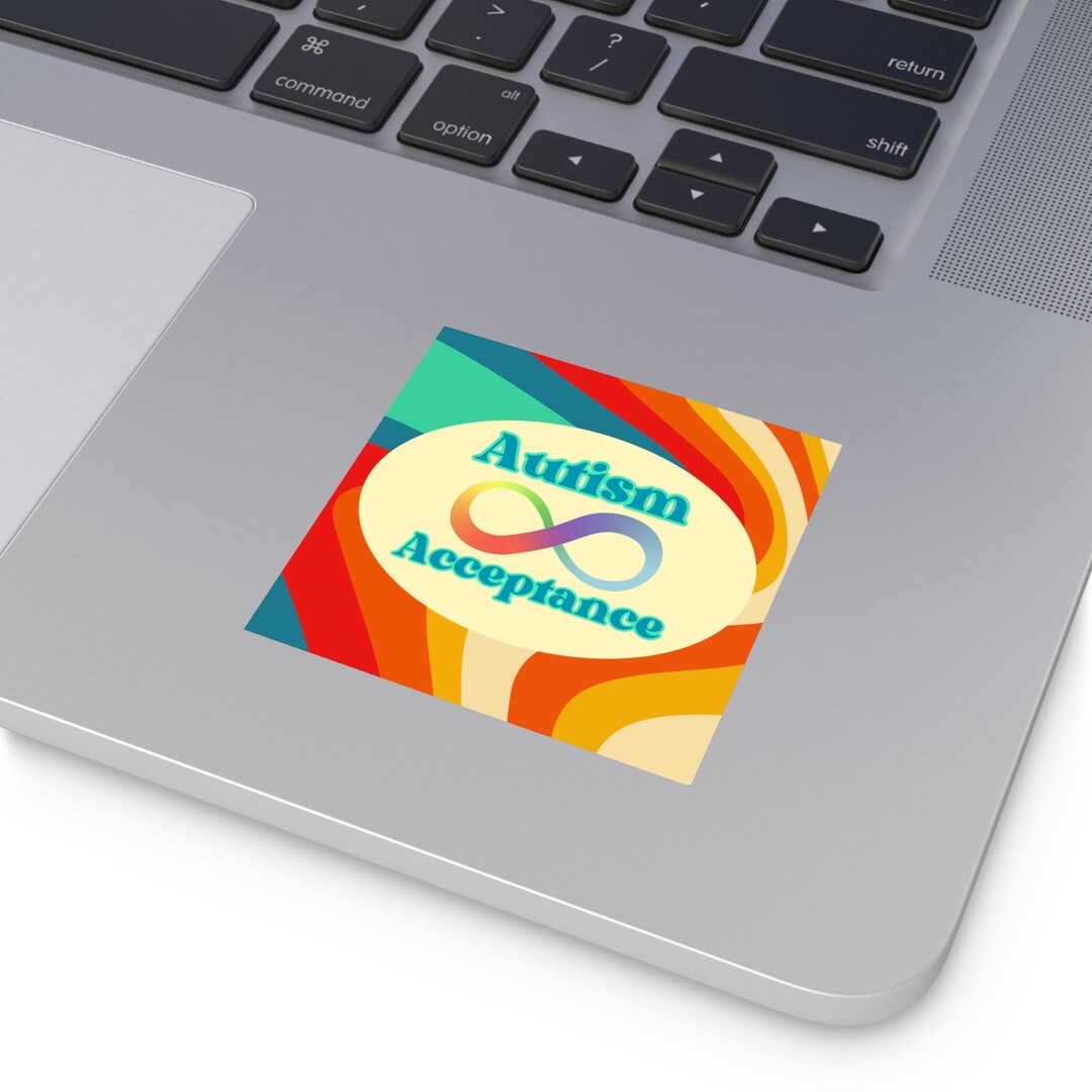 Sticker Groovy Autism Acceptance Infinity Sign Sticker - Etsy