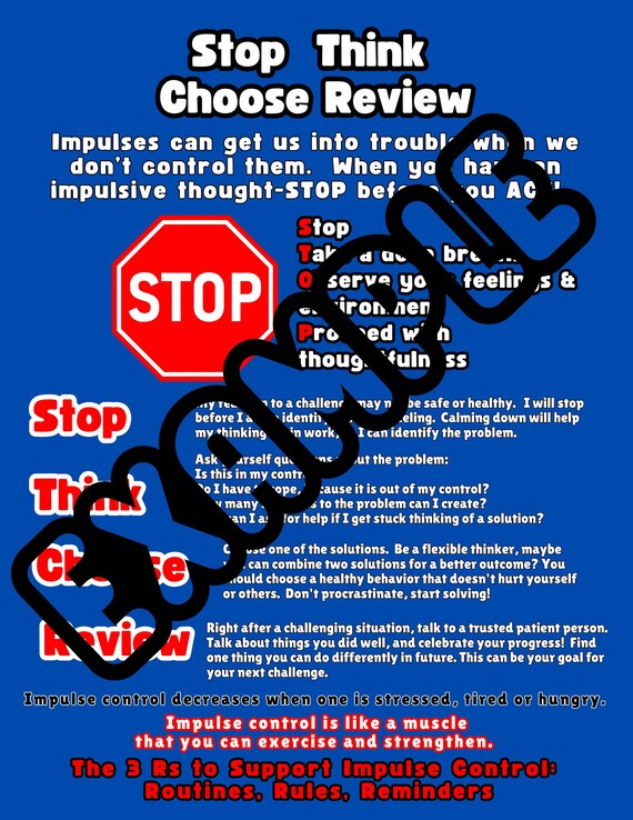 Stop Think Choose Poster