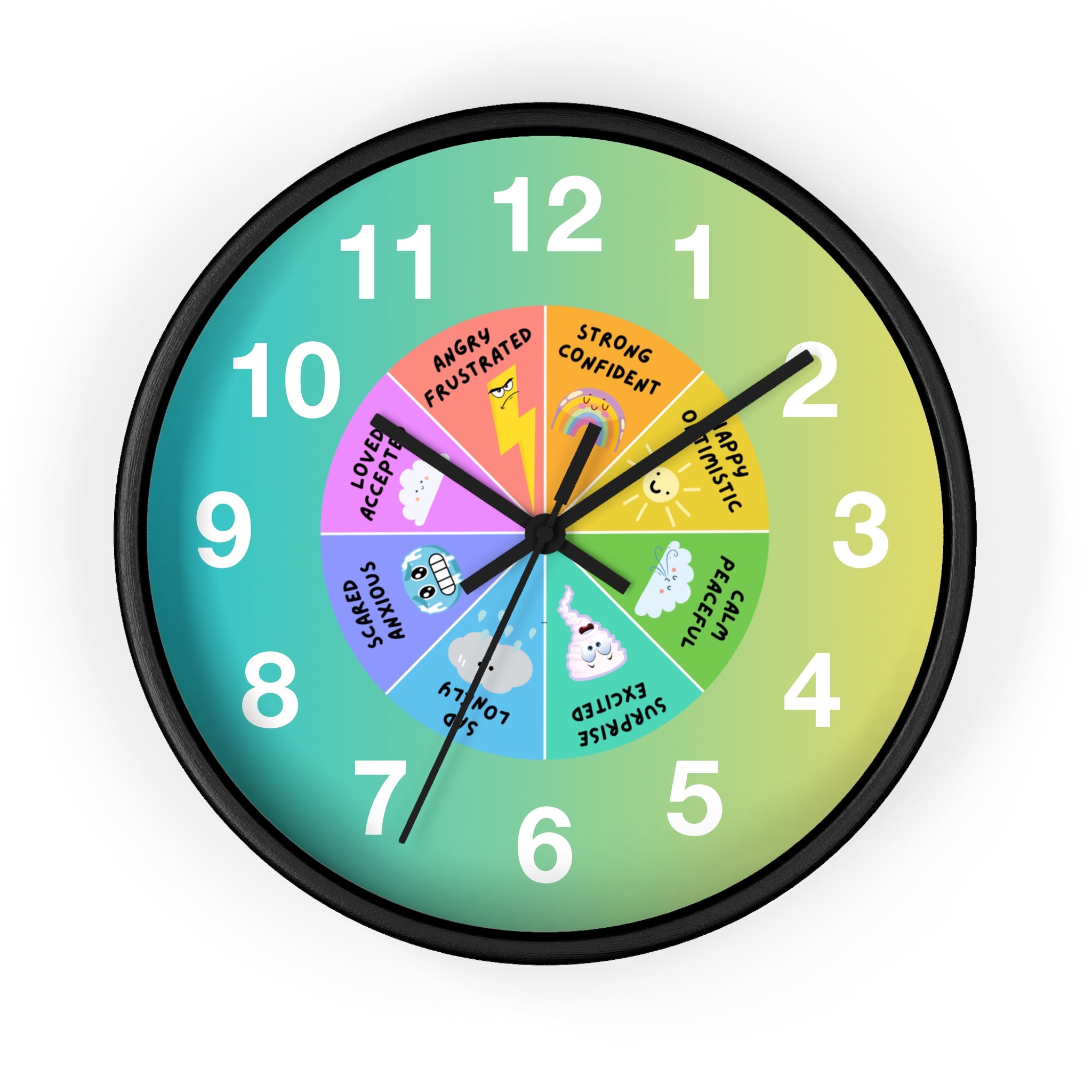 Clock Bright Colors Emotion Feelings Weather Clock - Etsy