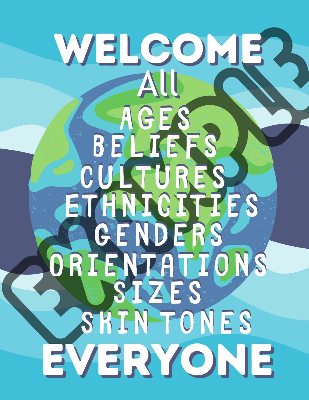 Welcome All Everyone 8.5 X 11 Printable Digital PDF & JPG - Etsy