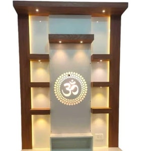 HANDMADE Wooden Temple White LED Light for Home and Office Home Temple ...