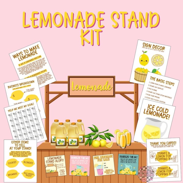 Lemonade Stand Printables - Etsy