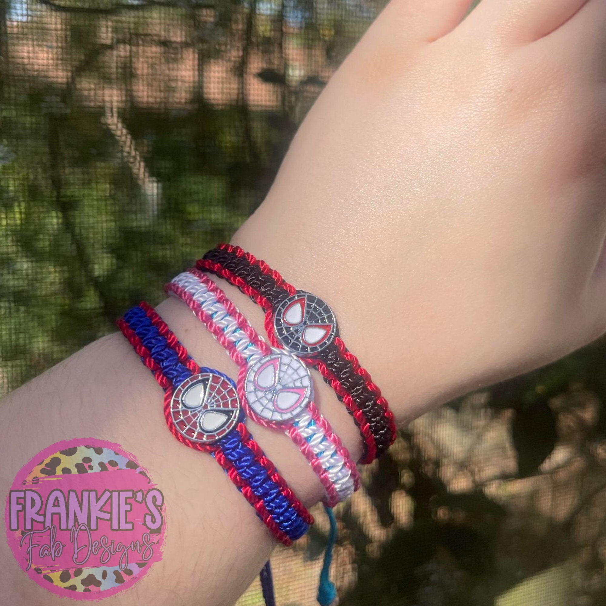 Spider-verse Friendship Bracelets: Braided Spiderman Matching Set - Etsy