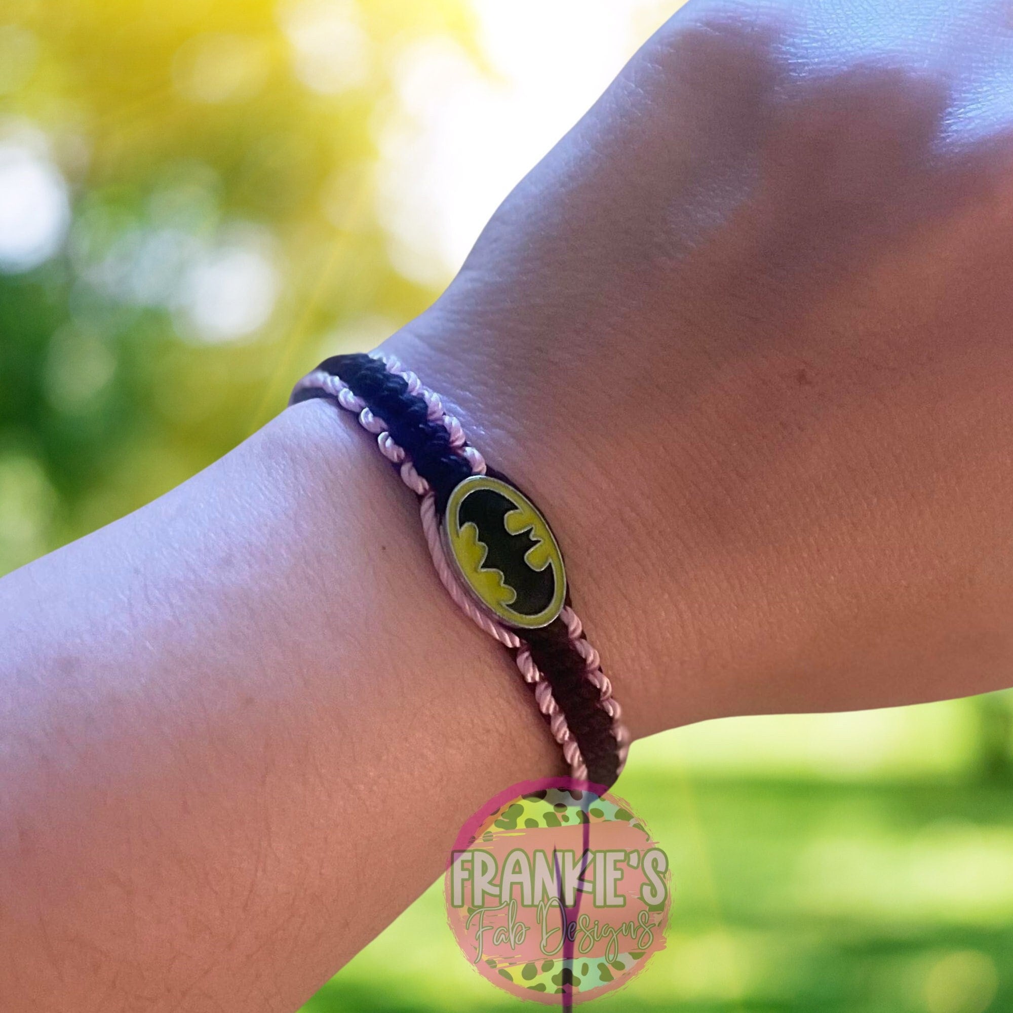 Batman Batgirl Superhero Friendship Bracelets Braided Matching Bracelet ...