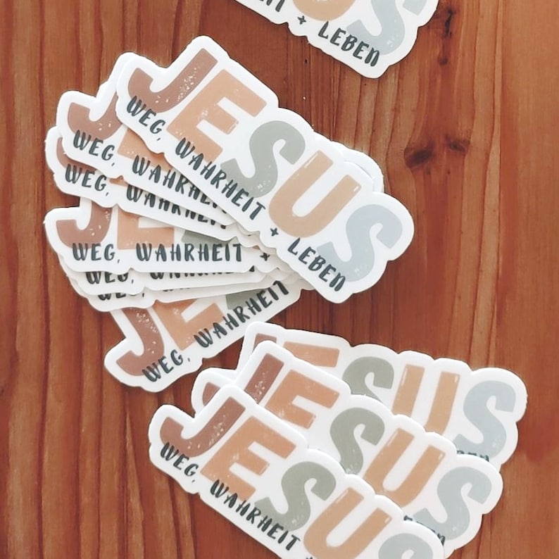 Jesus Way Truth Life Sticker Christian Sticker Bible German John 14:6 ...