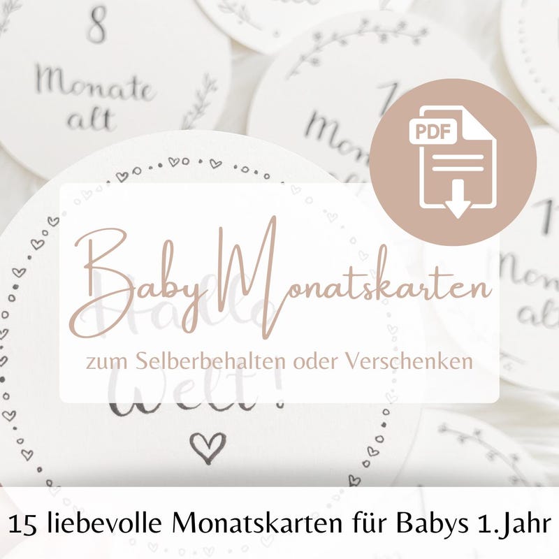 Monatskarten baby deutsch - Etsy.de