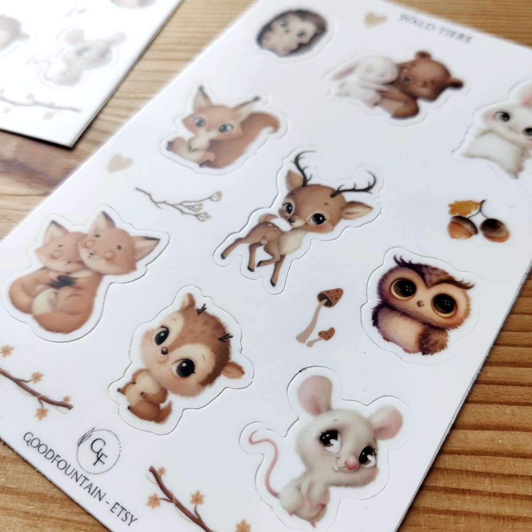 Animal Stickers for Children | Forest Animals | Autumn Stickers ...
