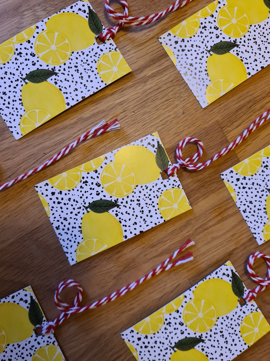 Bright and Zesty Lemon Gift Tags With String - Etsy