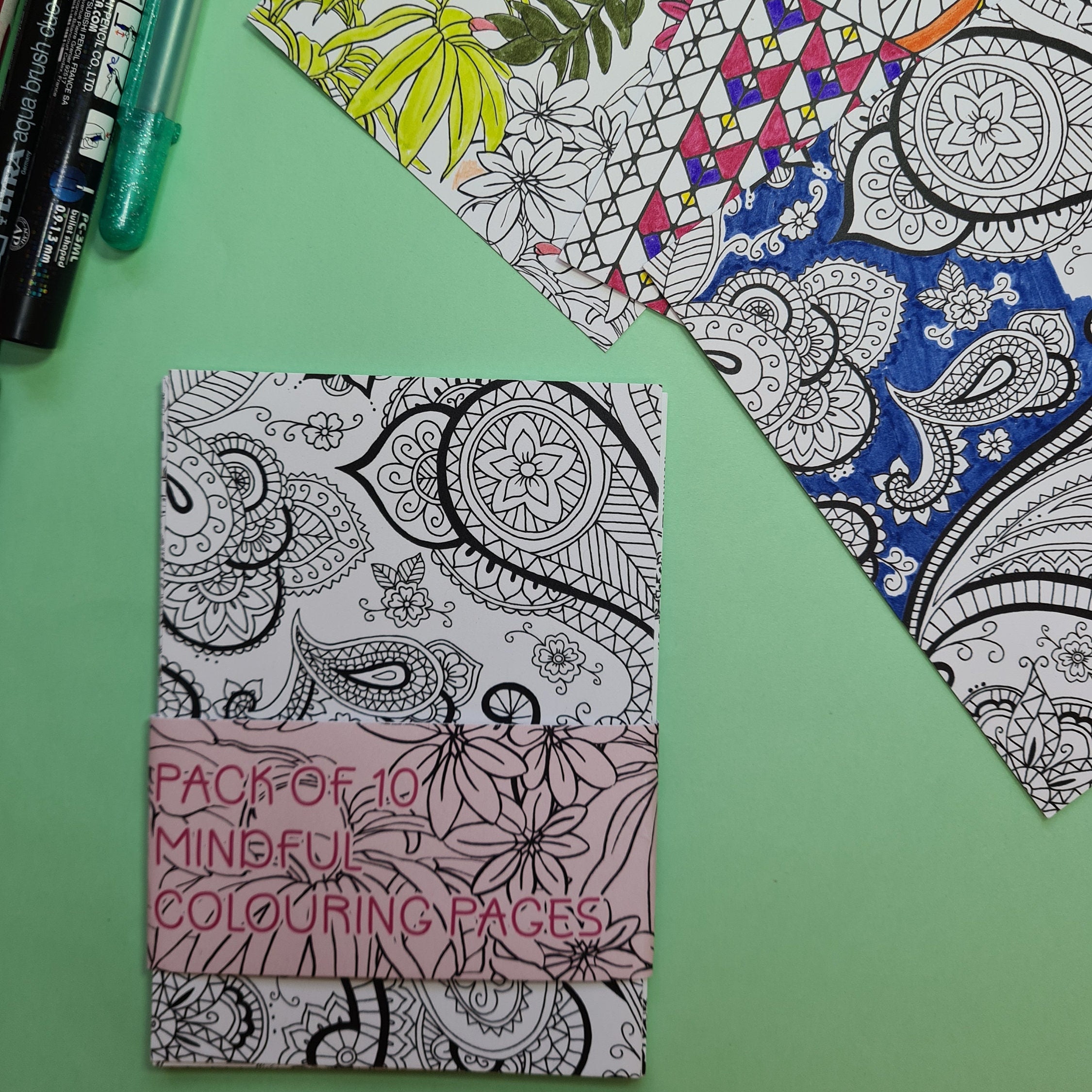 Mindful Colouring Postcards Pack of 10 Mixed Loose A6 Cards. Very ...