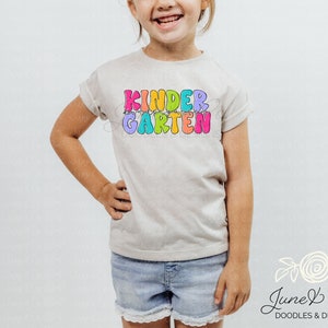 Neon Rainbow Kindergarten PNG Girls Back to School Sublimation File ...
