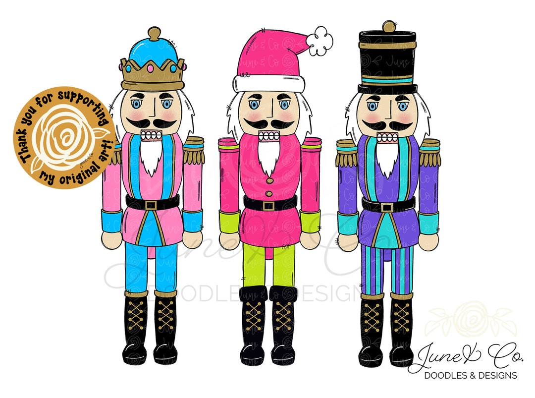 Bright Nutcracker Trio PNG Christmas Nutcracker Sublimation - Etsy