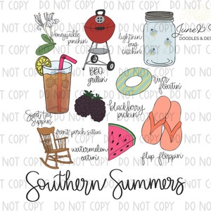 Southern Summers PNG Summer in the South Sublimation File Summer Shirt ...