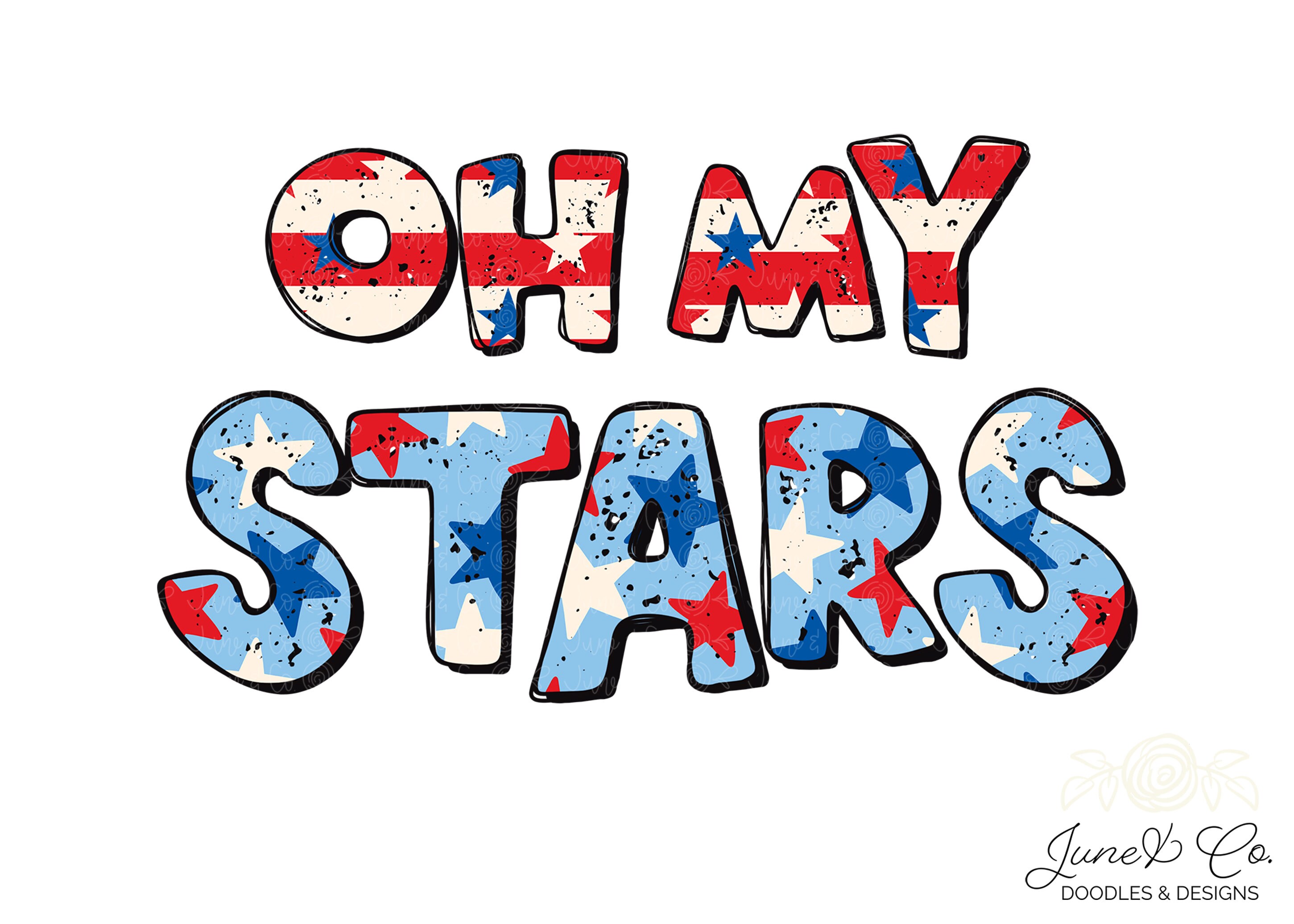 Oh My Stars PNG 4th of July Sublimation File Kids Patriotic - Etsy