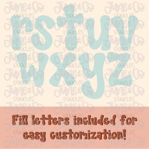 Retro Style Doodle Letters| Alphabet Set PNG| Retro Alpha Set SVG ...
