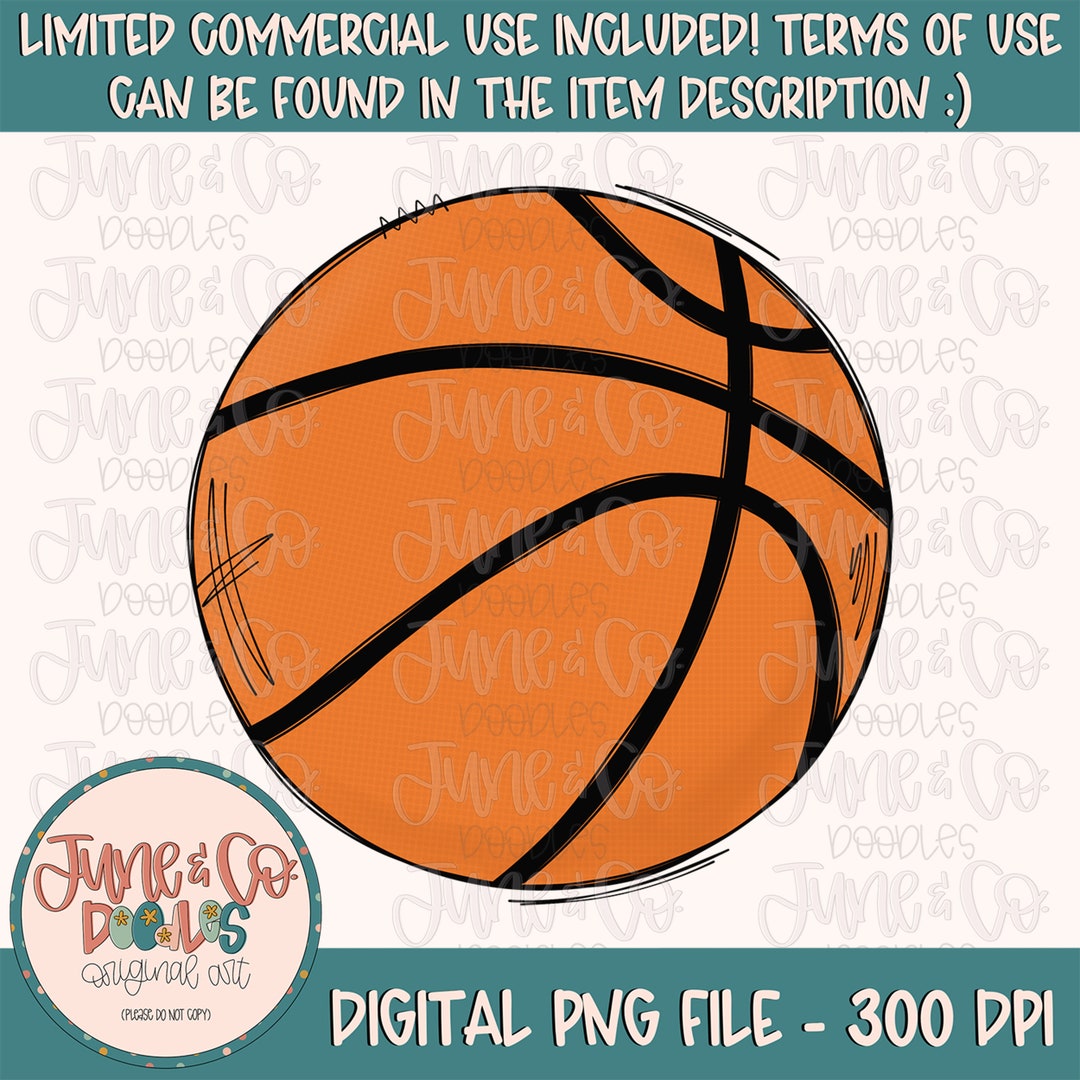 Basketball Sketch PNG| Basketball Doodle Sublimation File| Unisex ...