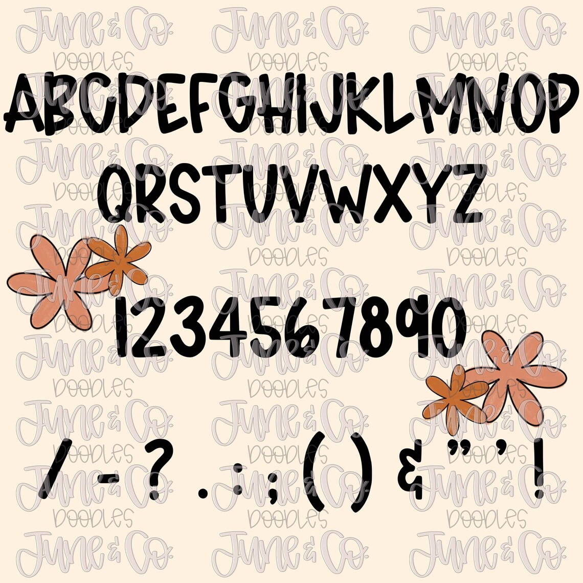 June Font| Hand Written All Caps Font| Funky Hand Lettering| OTF File ...