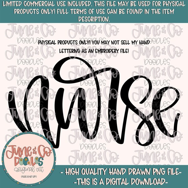 Nurse Calligraphy - Etsy