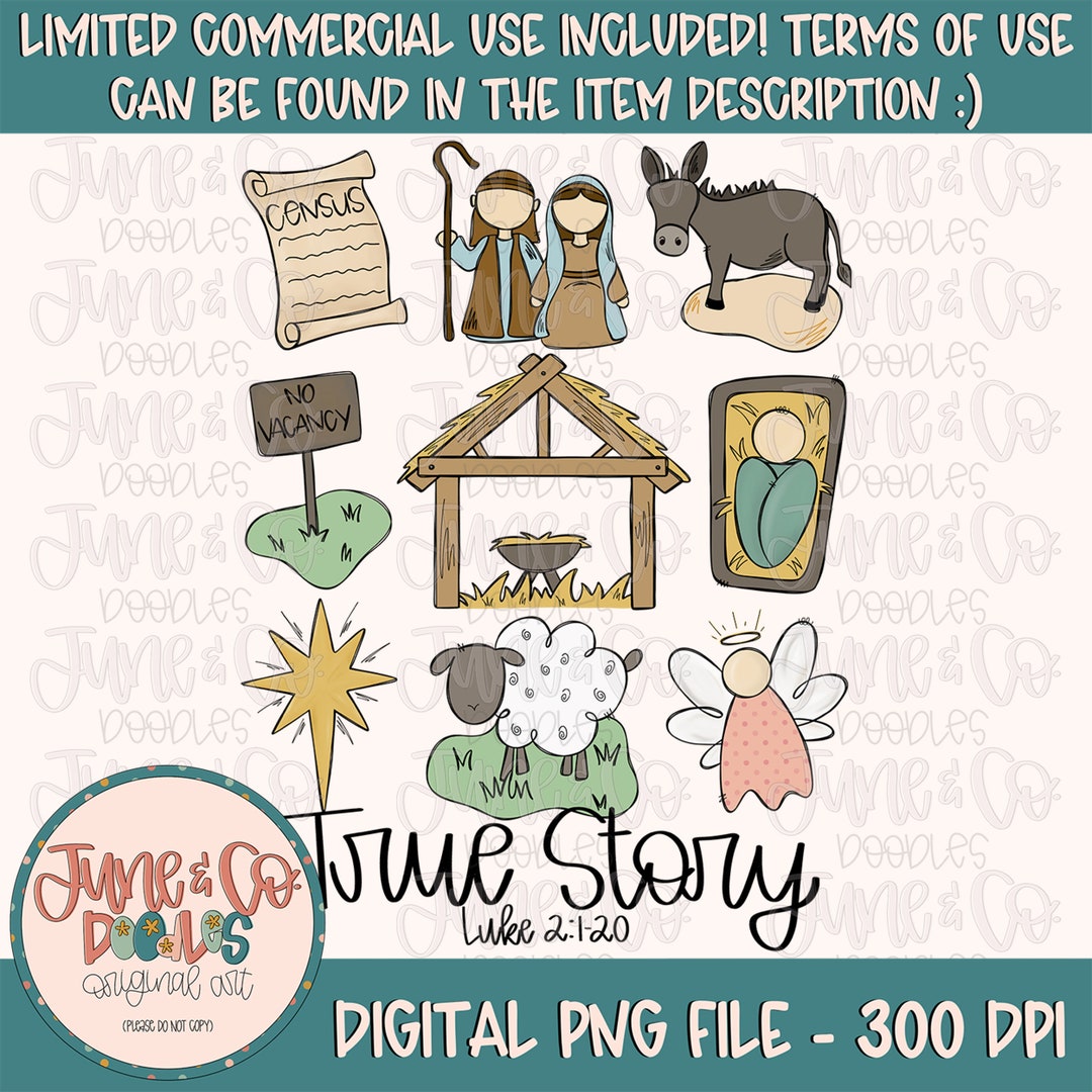 True Story PNG| Faith Based Christmas Sublimation File| Nativity Story ...