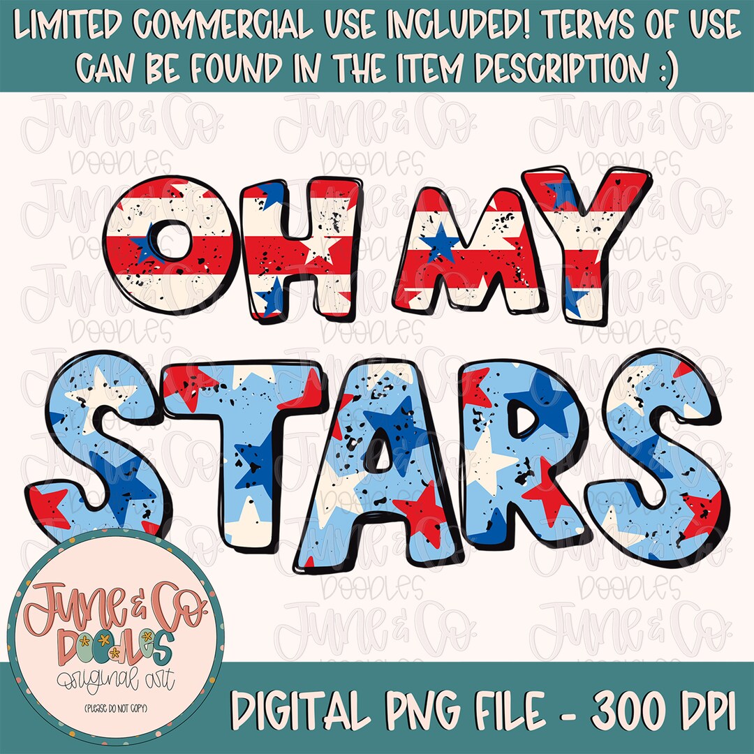 Oh My Stars PNG| 4th of July Sublimation File| Kids Patriotic Shirt ...