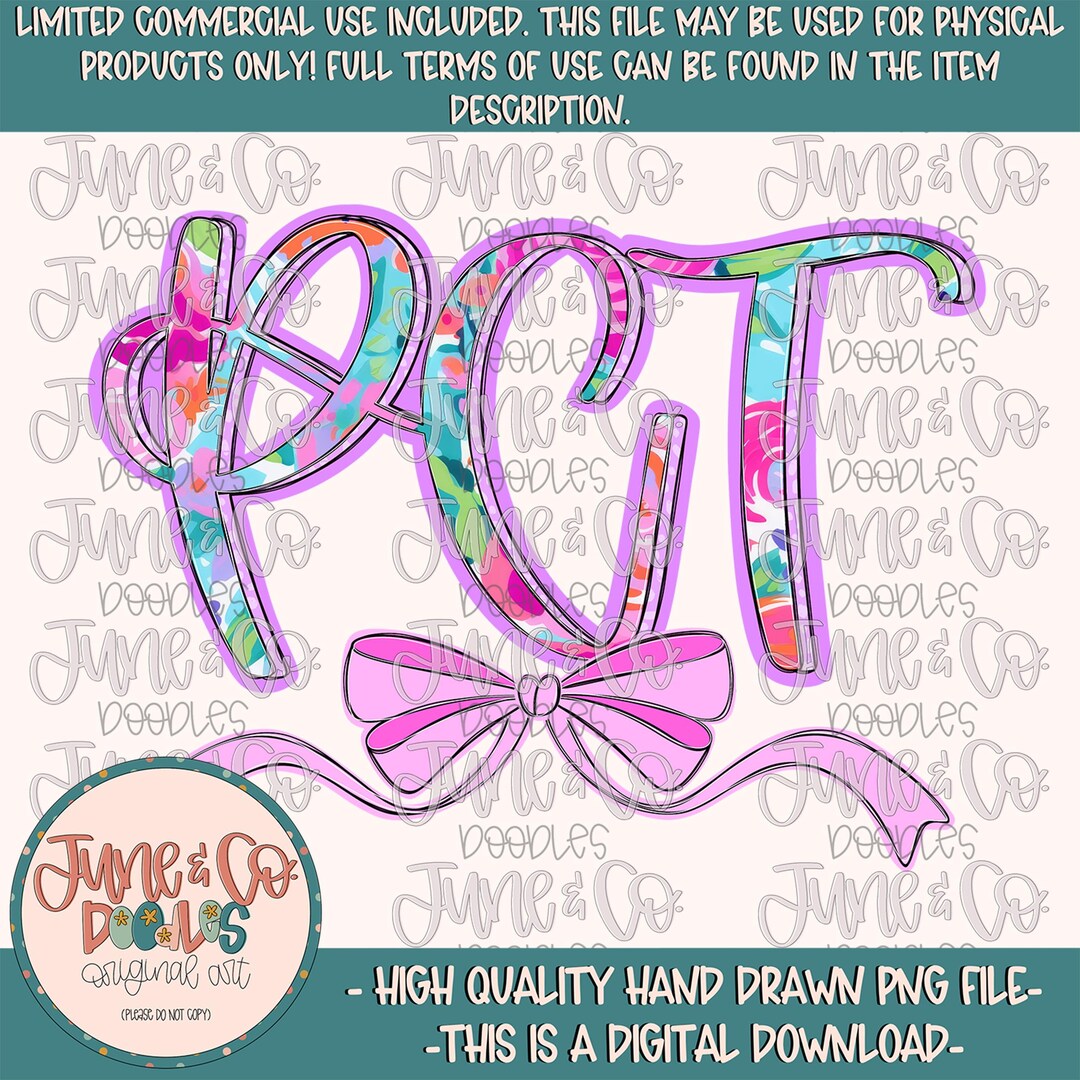 Bright Floral PCT PNG| PCT With Bow Sublimation File| Medical ...