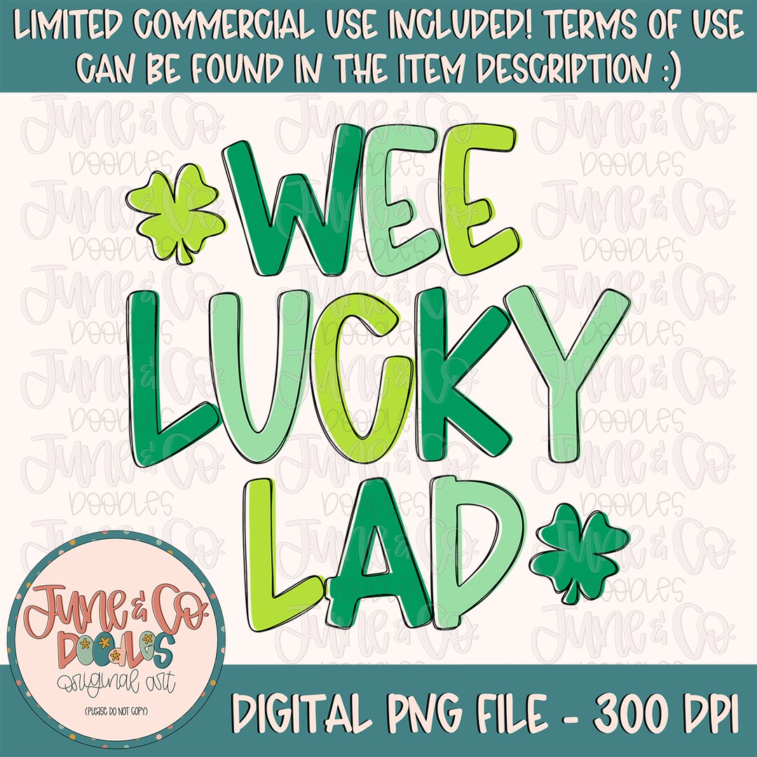 Wee Lucky Lad PNG| St. Patrick's Day Sublimation File| Boys Lucky Shirt ...