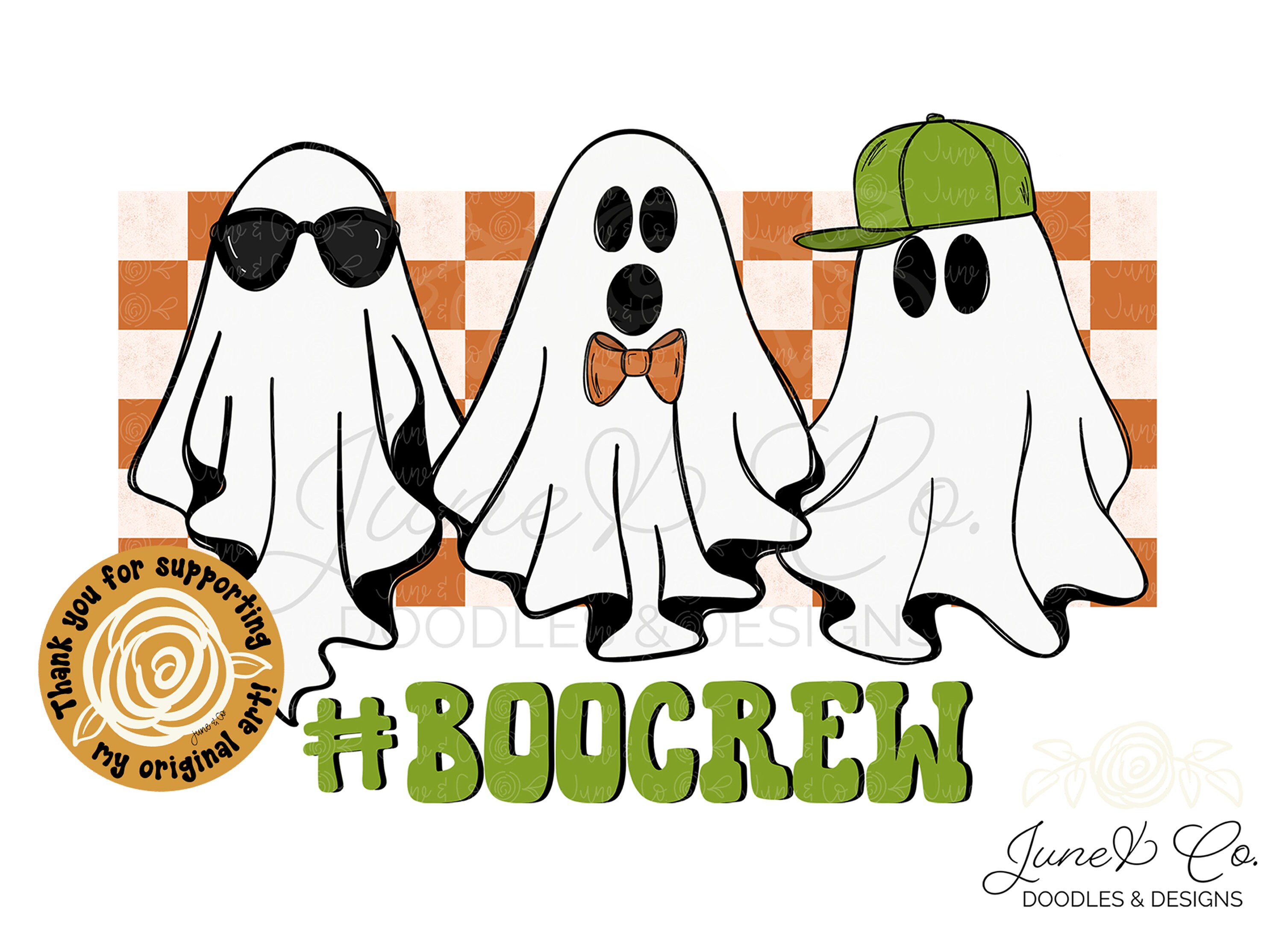 Boo Crew Ghost Trio PNG Boys Halloween Sublimation File - Etsy