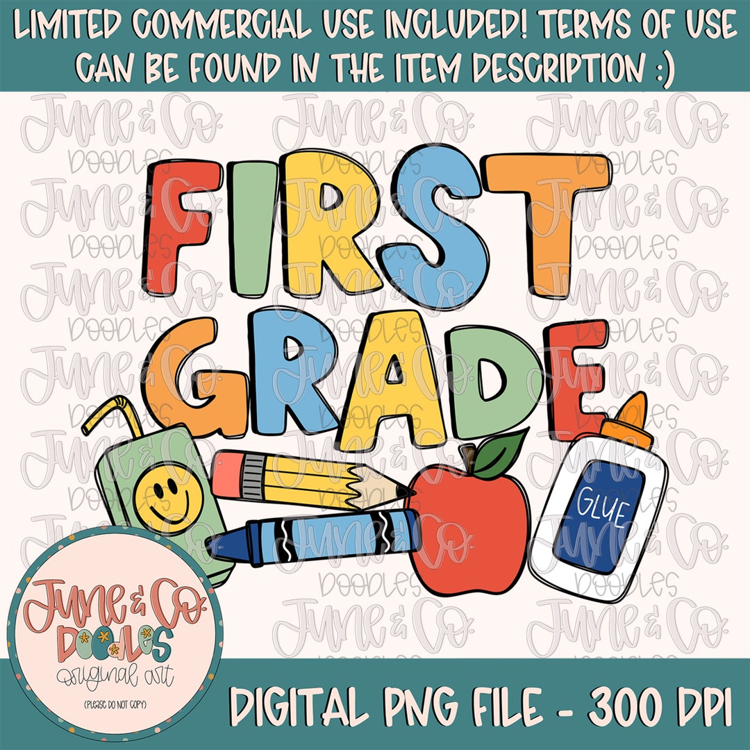Boys First Grade Doodles PNG| Boy Back to School Sublimation File ...