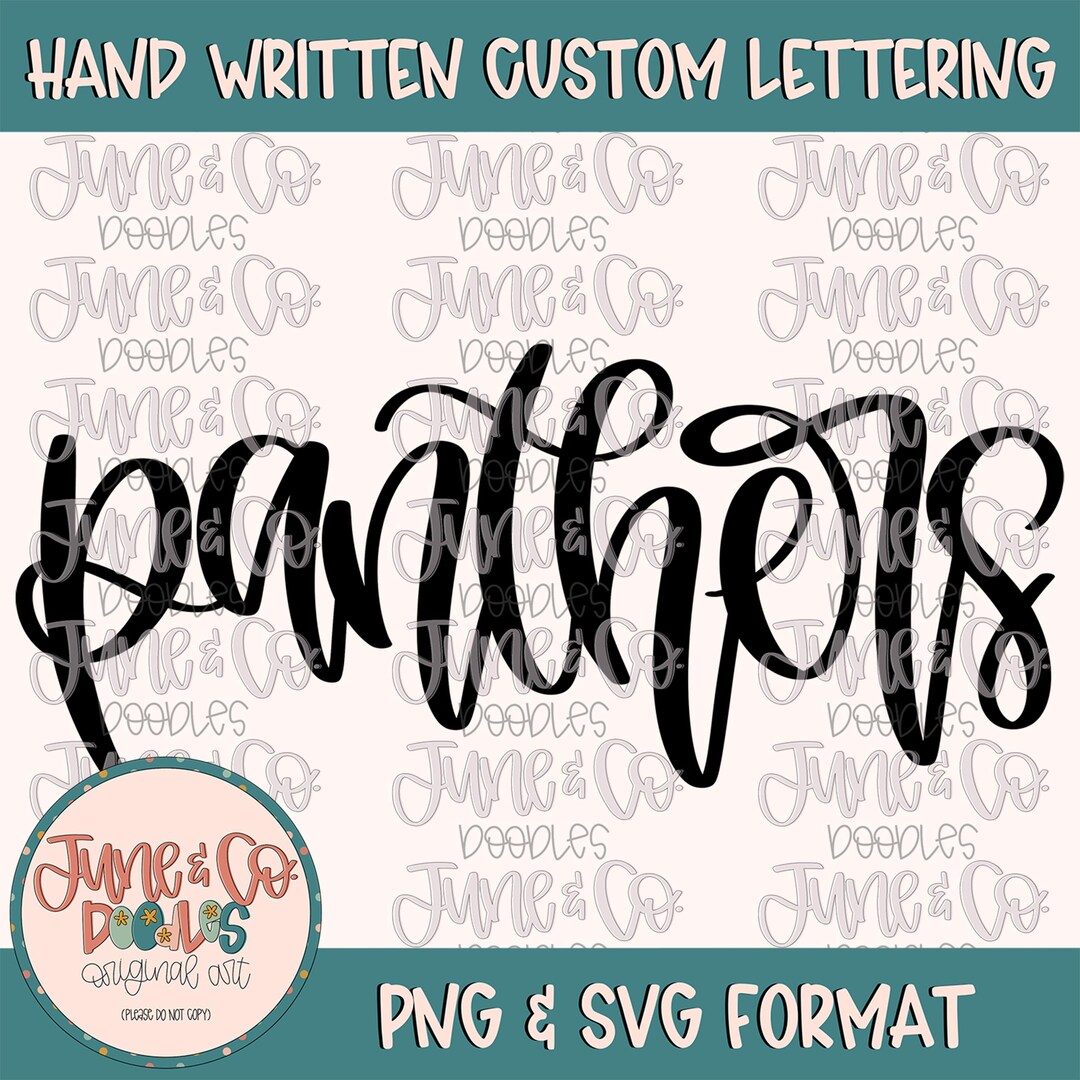 Panthers Mascot Lettering PNG| Team Spirit Sublimation File| Sports ...