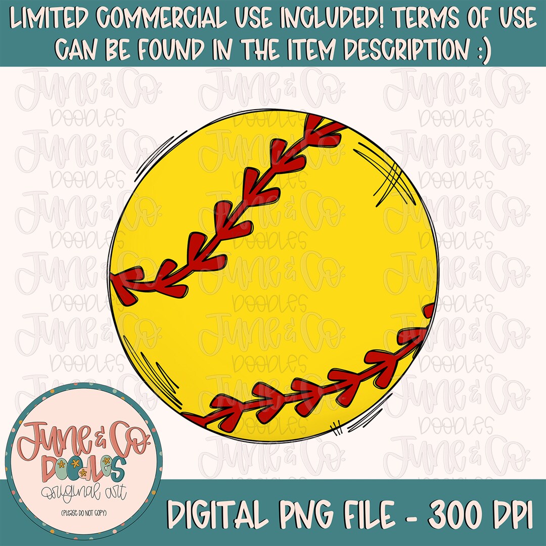 Sketchy Softball PNG| Softball Graphic Sublimation File| Spring Sports ...