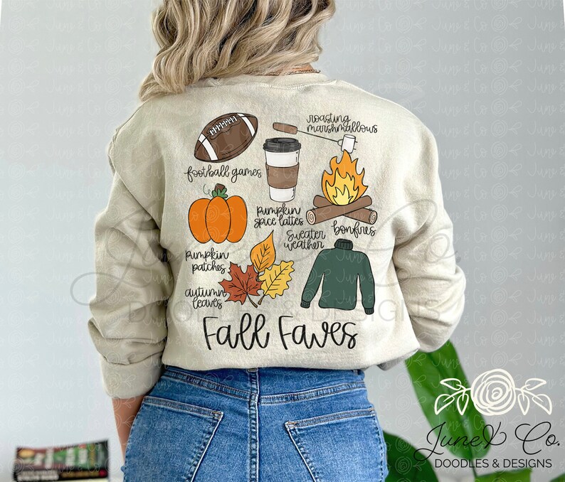 Fall Faves PNG| Fall Season Sublimation File| Favorite Fall Things ...