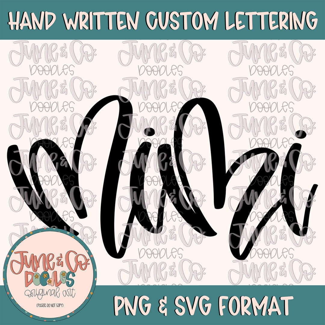 Mimi Hand Lettering PNG| Grandma Calligraphy Sublimation File| Mother's ...