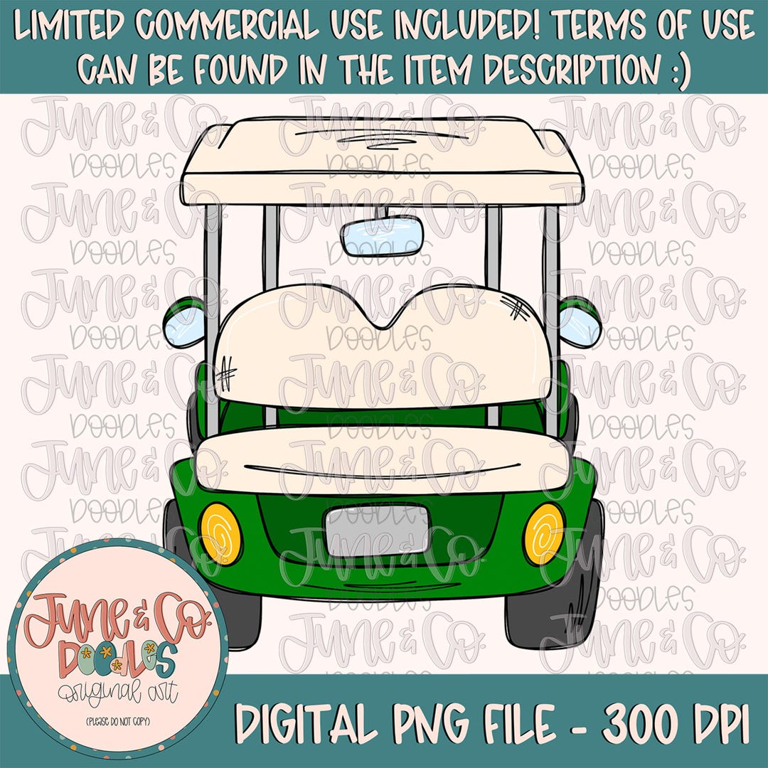 Golf Cart PNG| Preppy Golf Sublimation File| Golf Themed Shirt Design ...