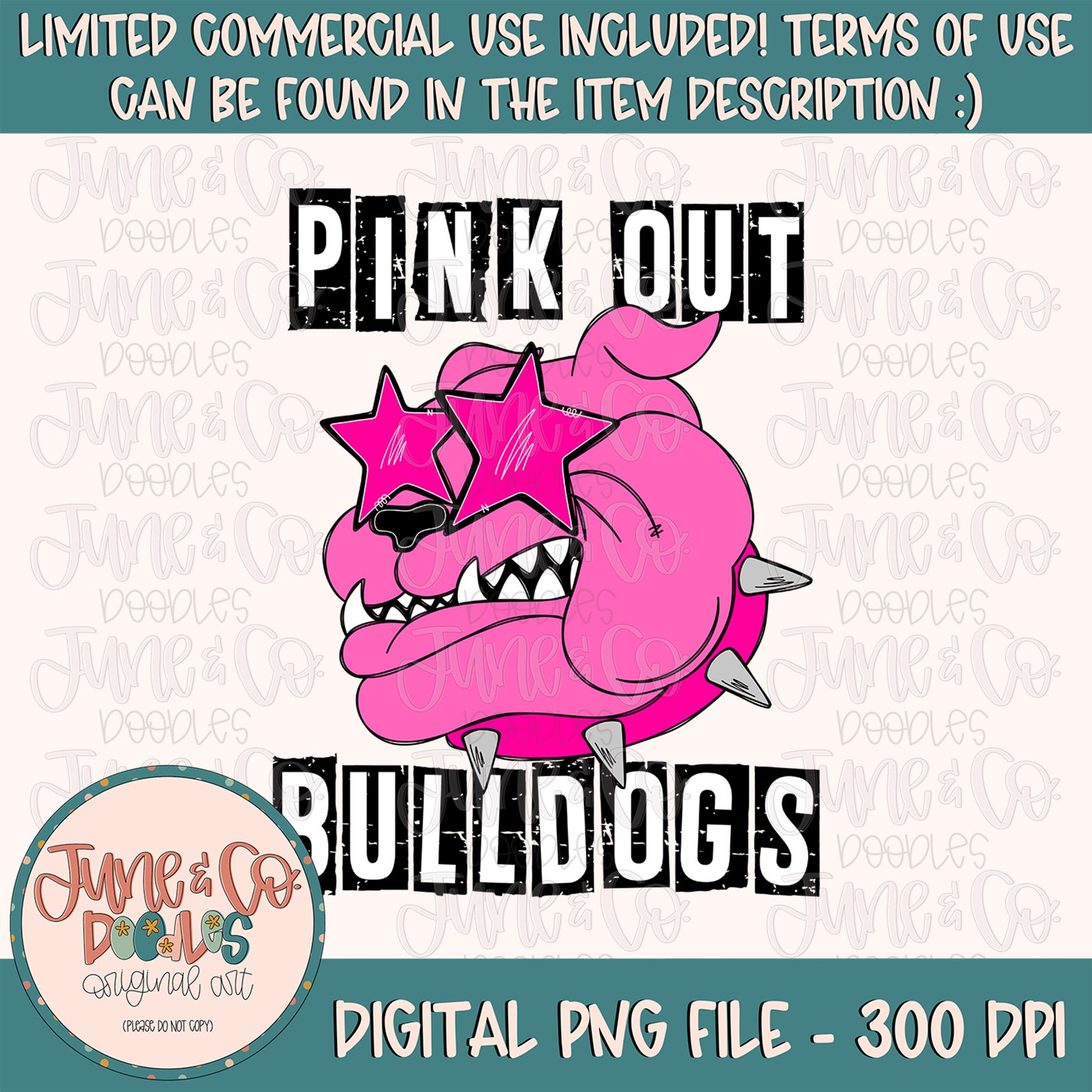 Pink Out Bulldogs PNG| Football Pink Out Mascot Sublimation File ...