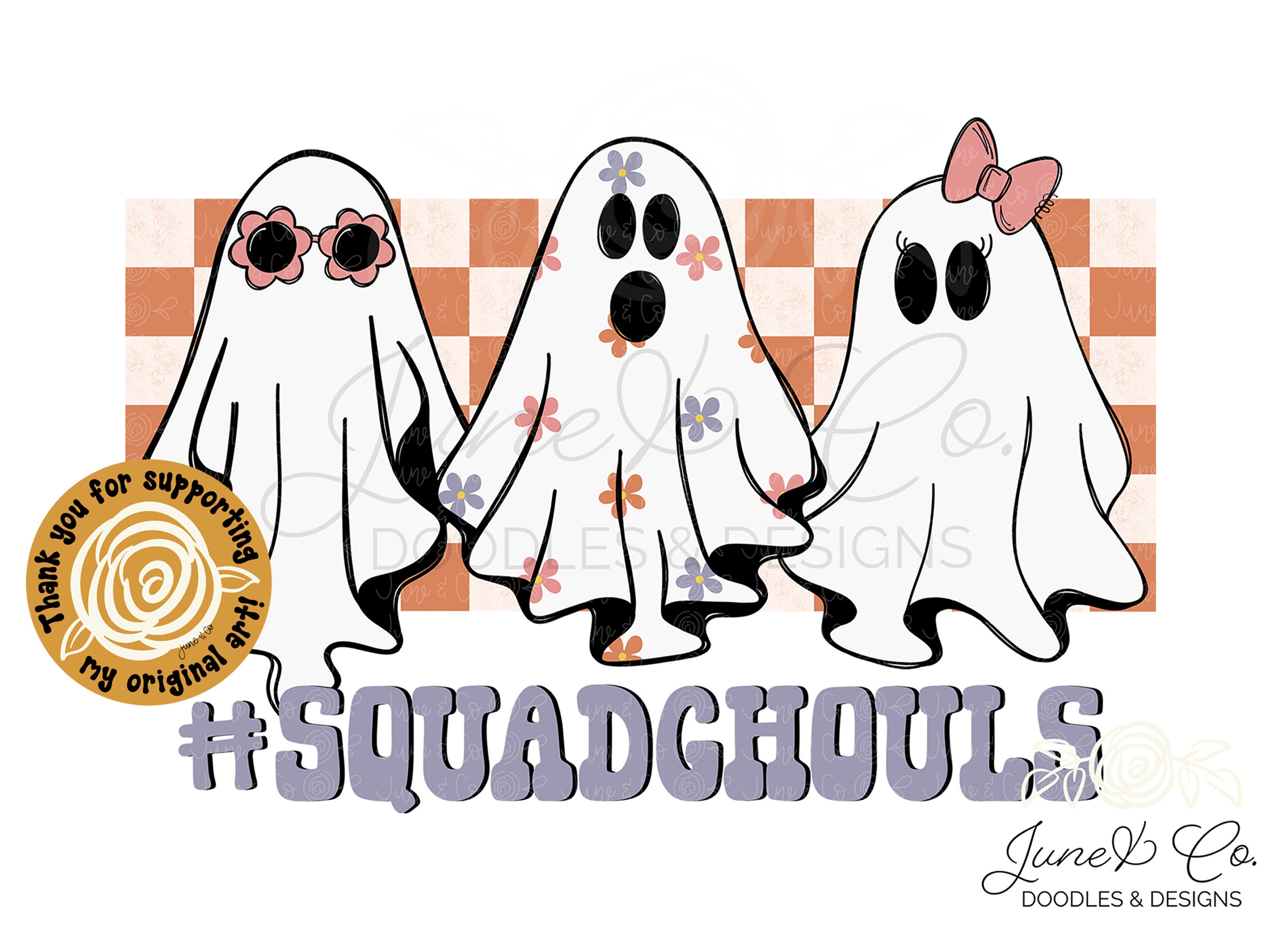 Squad Ghouls Ghost Trio PNG Girls Halloween Sublimation File - Etsy