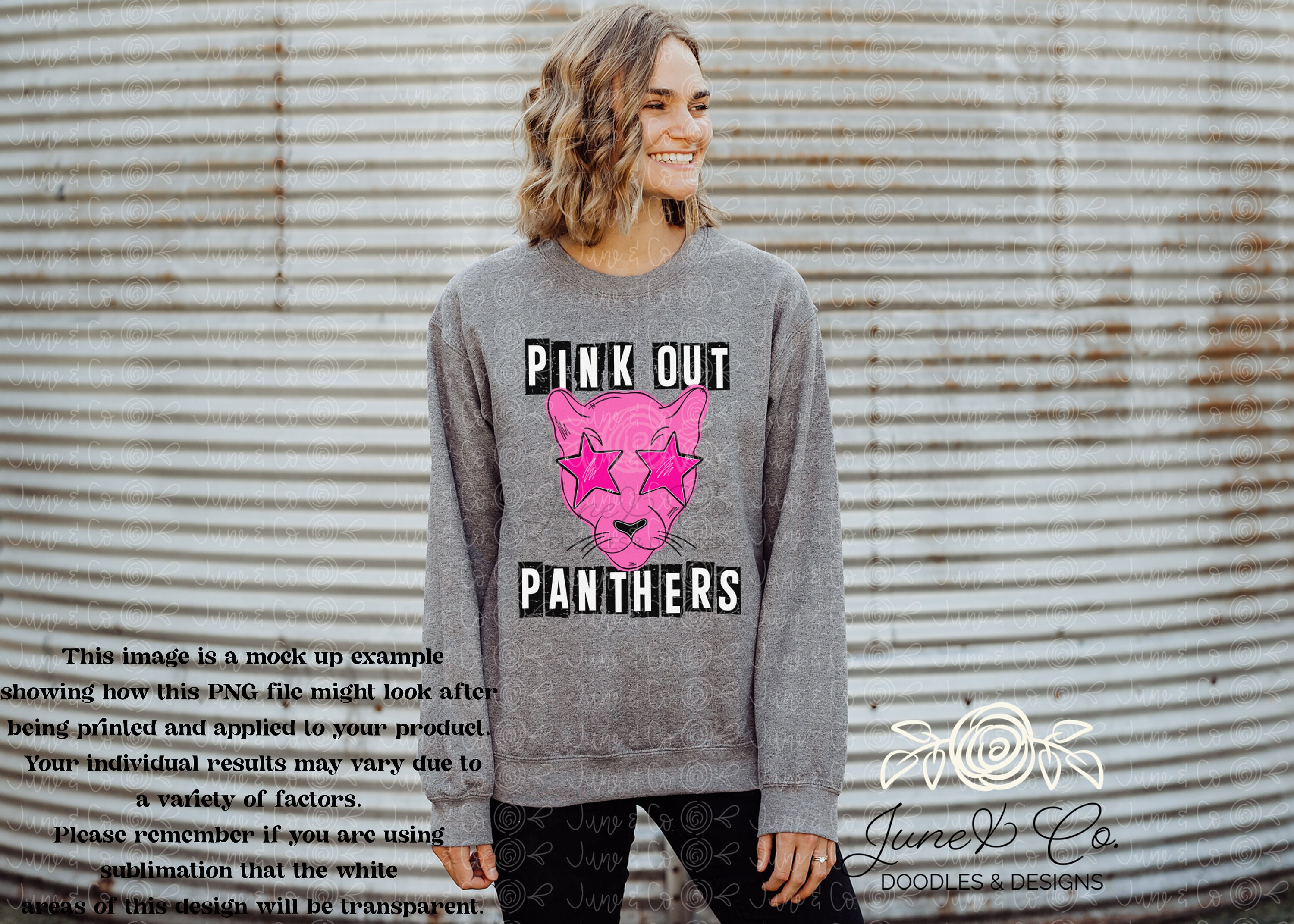 Pink Out Panthers PNG Football Pink Out Sublimation File - Etsy