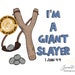 Giant Slayer PNG David and Goliath Sublimation File God is Bigger Shirt ...