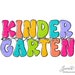 Neon Rainbow Kindergarten PNG Girls Back to School - Etsy