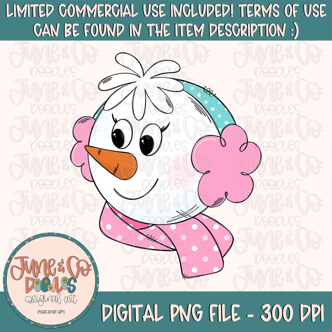 Snowgirl PNG| Christmas Doodle Sublimation File| Holiday Season Shirt ...