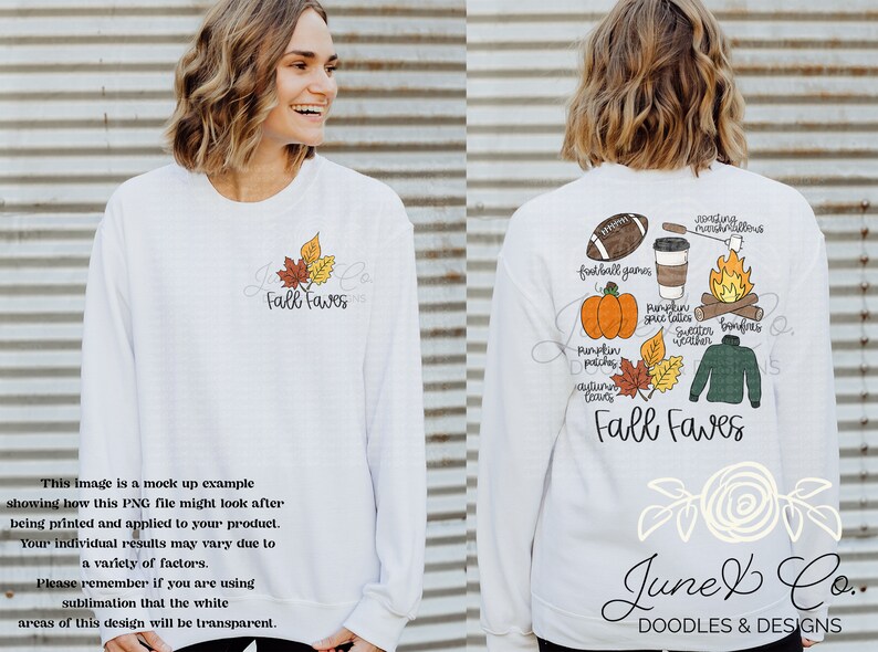 Fall Faves PNG| Fall Season Sublimation File| Favorite Fall Things ...