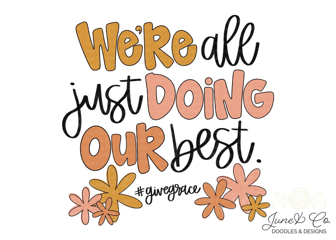 We're All Just Doing Our Best PNG Mental Health - Etsy